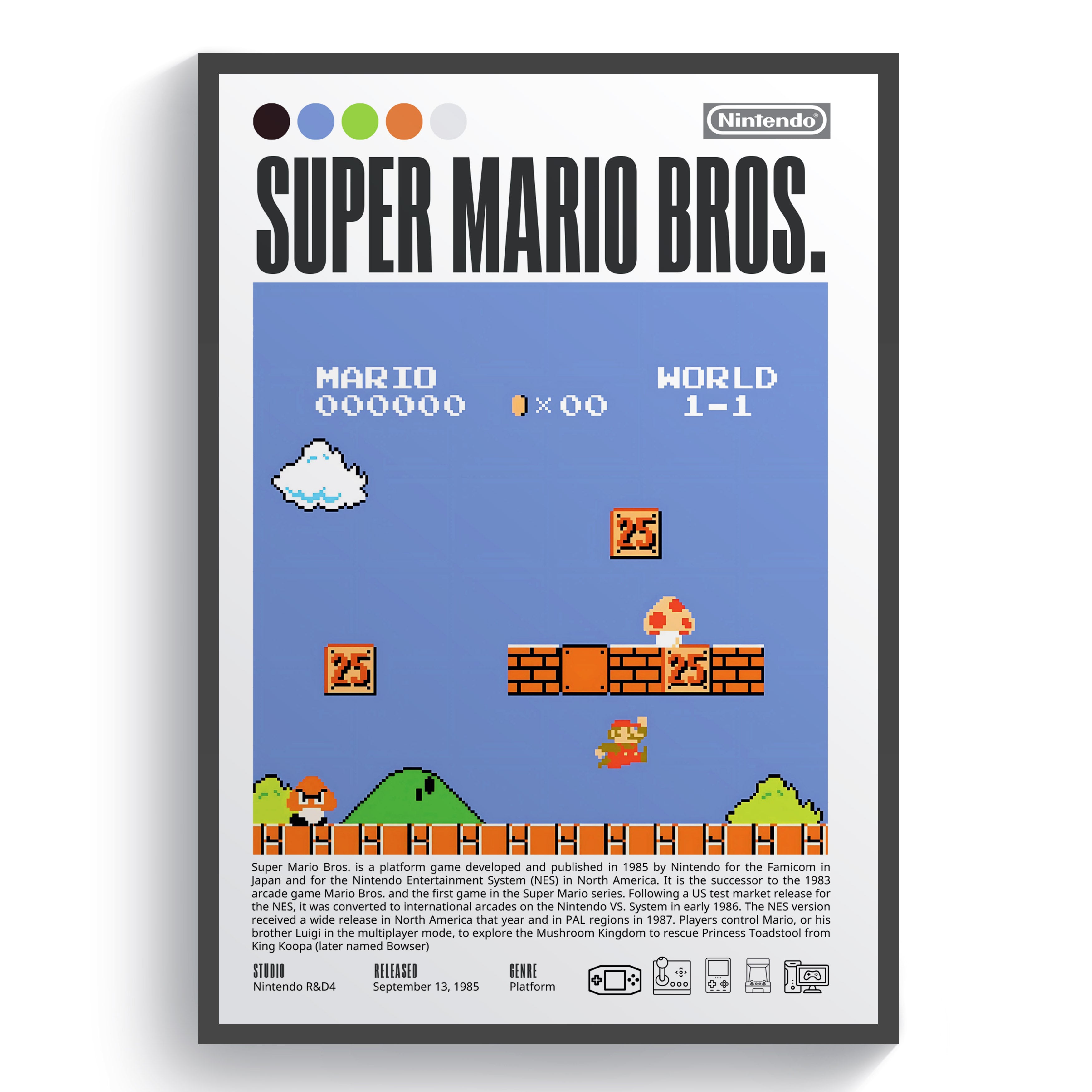 Super Mario Bros Video Game Posters | Gaming Poster for Wall – 98types
