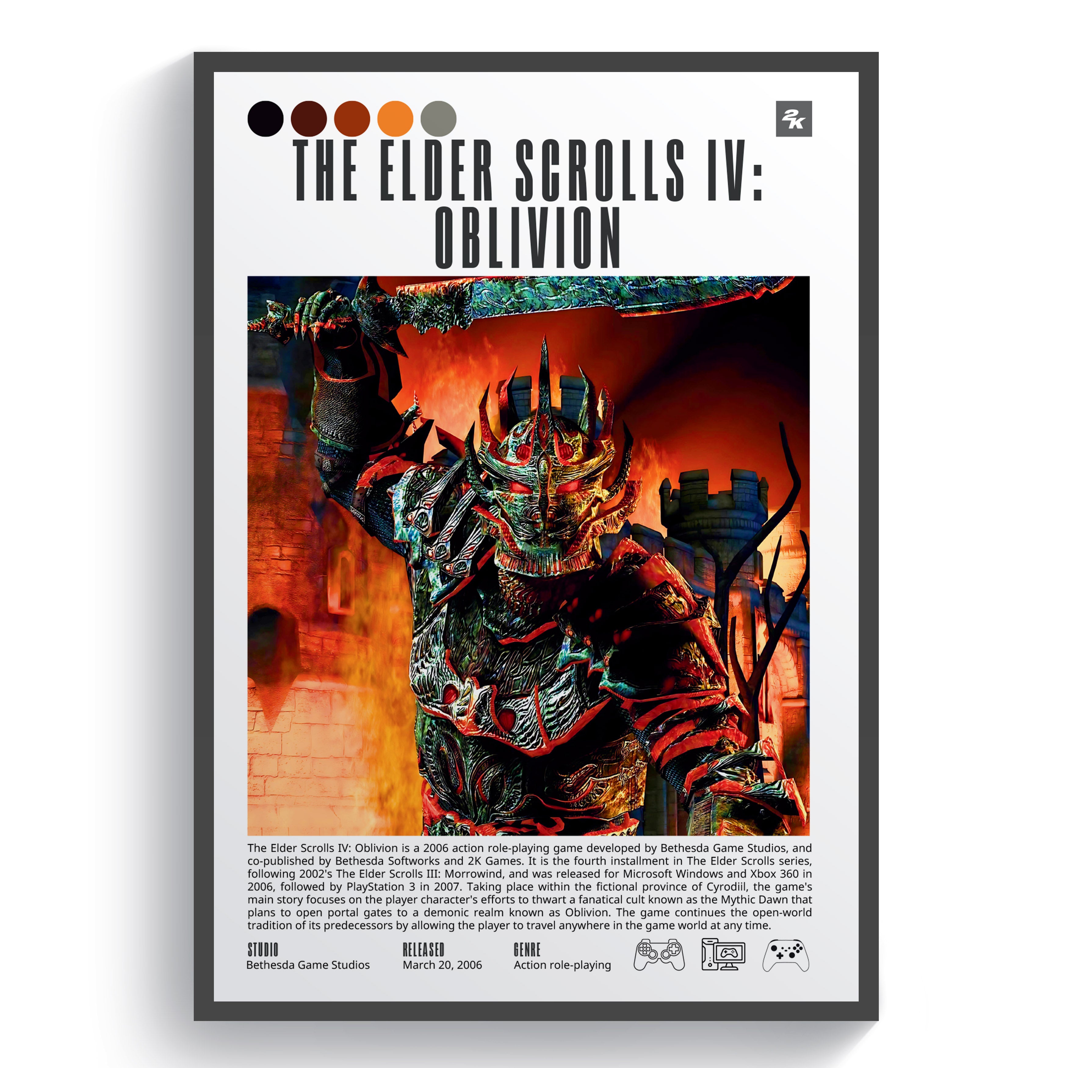The Elder Scrolls IV Oblivion Video Game Posters | Gaming Poster for Wall – 98types