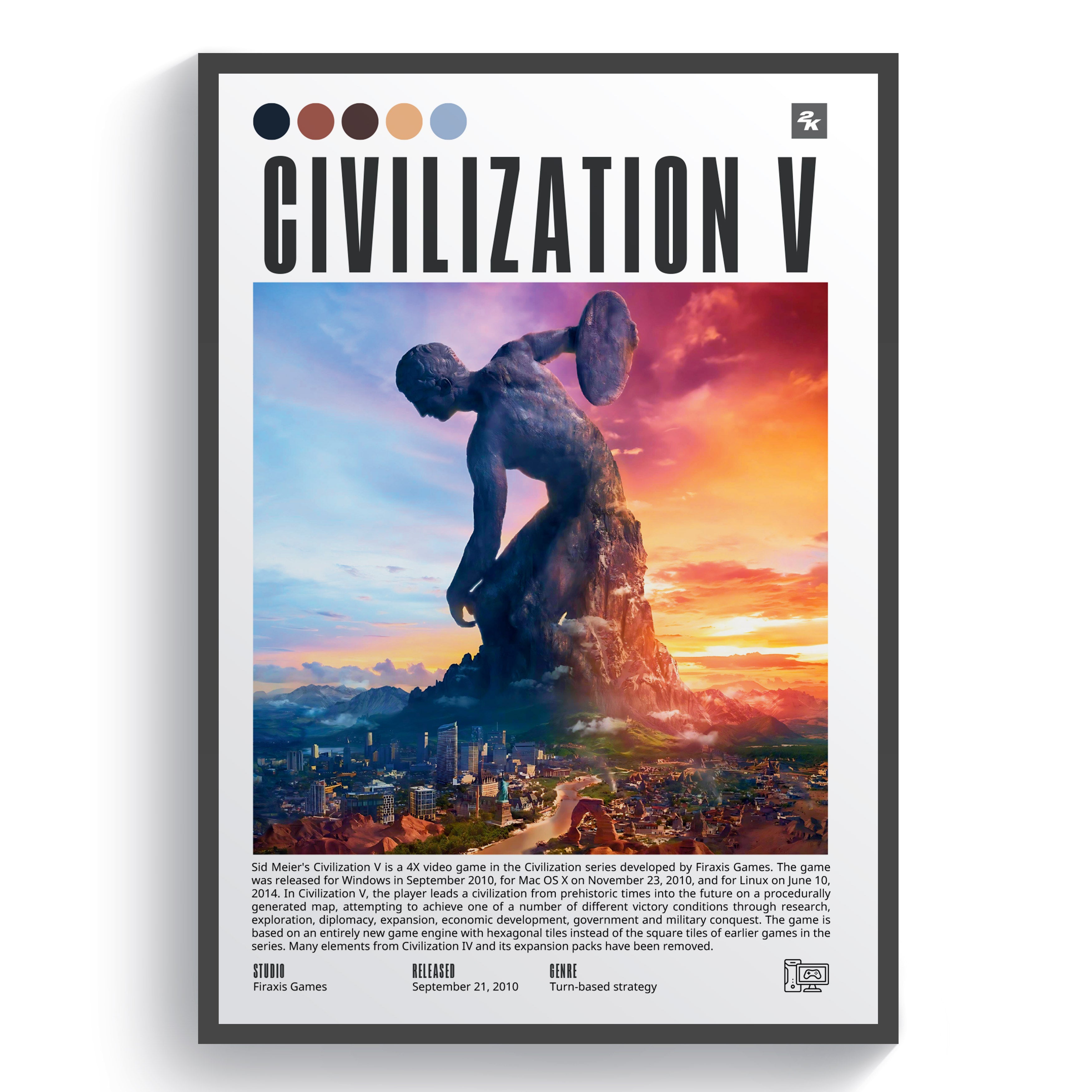 Civilization V Video Game Posters | Gaming Poster for Wall – 98types