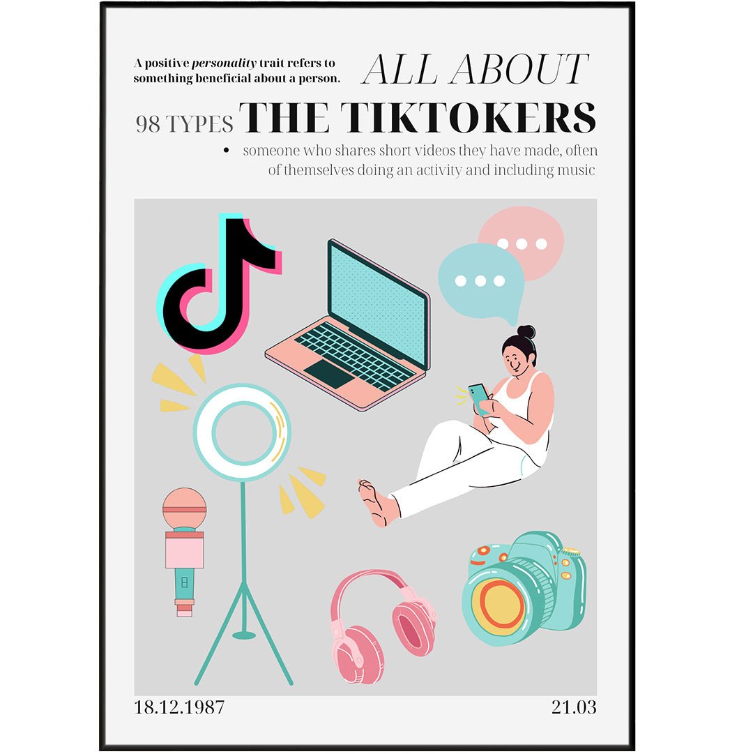 The Personality Tiktoker Poster | Modern Wall Art & Prints – 98types